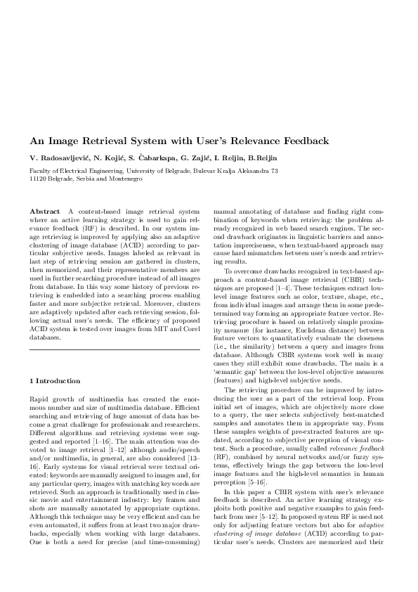 (PDF) An image retrieval system with user’s relevance feedback