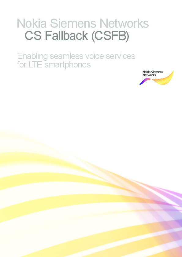 (PDF) Nokia Siemens Networks CS Fallback (CSFB) Enabling seamless voice ...
