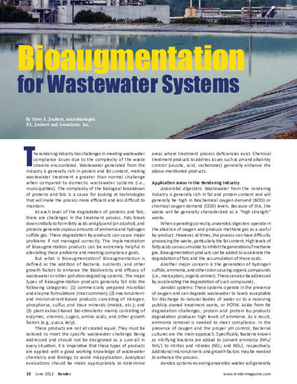 (PDF) Bioaugmentation for Wastewater Systems