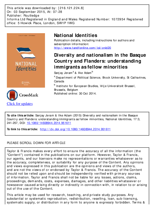 (PDF) S. Jeram and I. Adam (2015), Diversity and Nationalism in the ...
