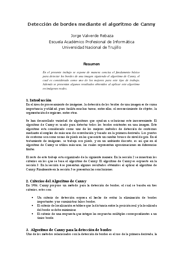 (PDF) Detección de bordes mediante el algoritmo de Canny