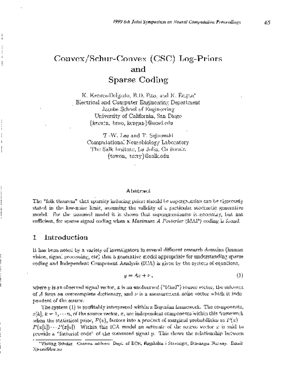 (PDF) Convex/Schur-Convex (CSC) Log-Priors
