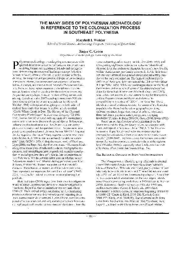 (PDF) The many sides of Polynesian archaeology in reference to the ...