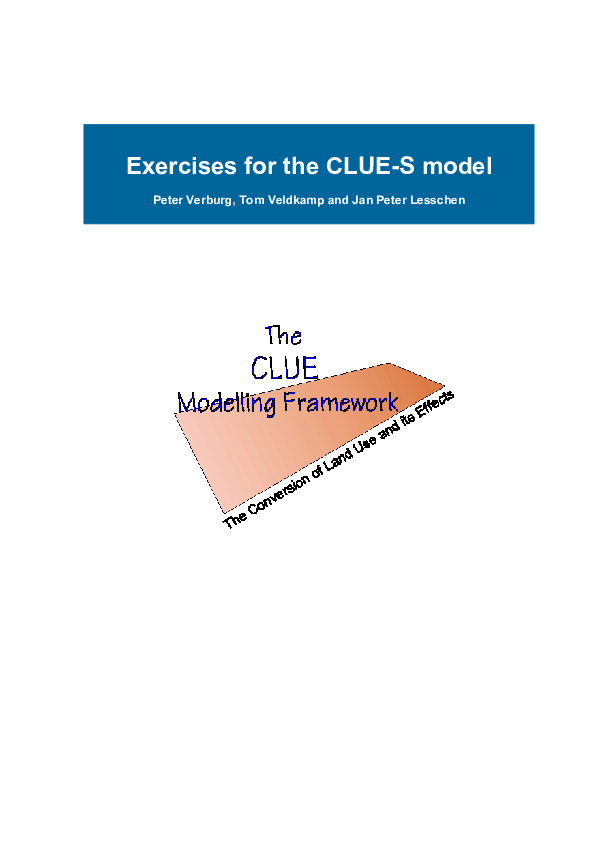 (PDF) Exercises for the CLUE-S model