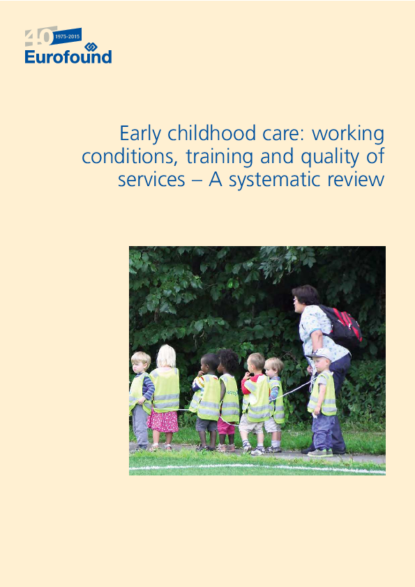 (PDF) Early childhood care: working conditions, training and quality of services- A systematic ...