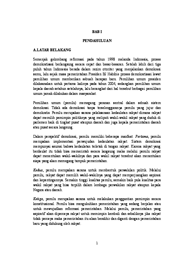 (DOC) Implikasi politik uang terhadap perilaku pemilih?