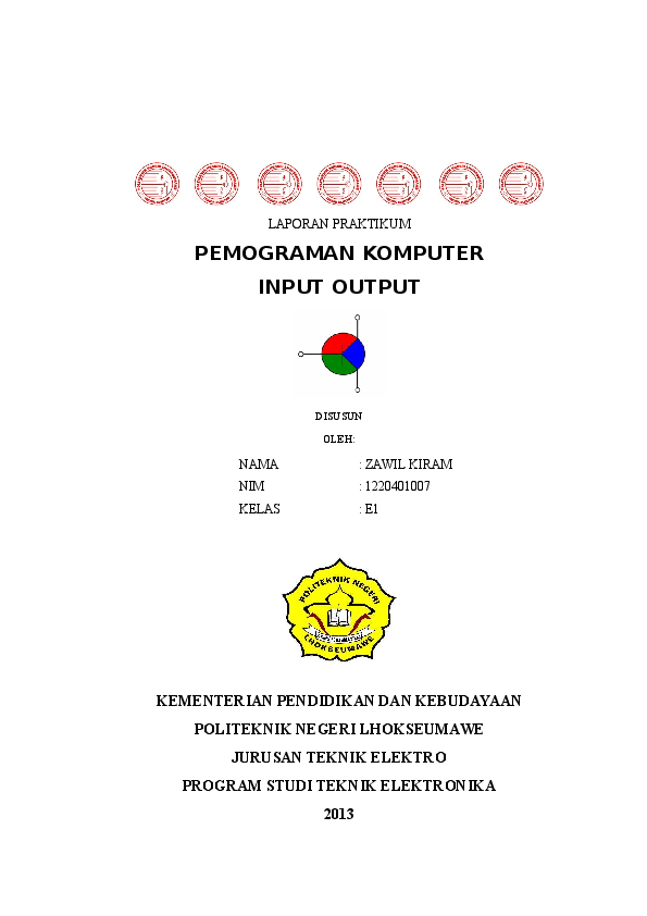 Doc Laporan Pemograman Komputer Input Output Visual Basic