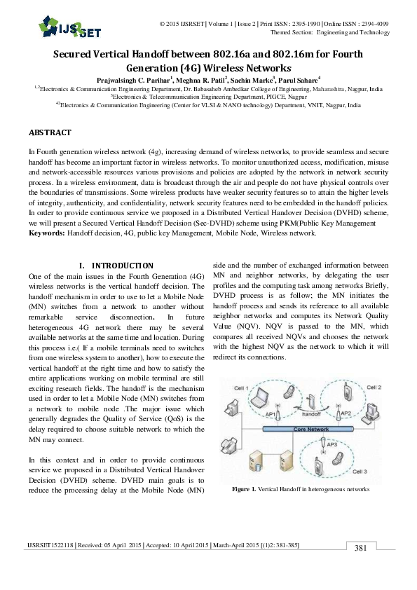 (PDF) Secured Vertical Handoff between 802.16a and 802.16m for Fourth ...