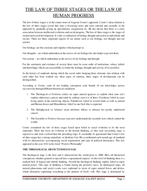 (PDF) THE LAW OF THREE STAGES