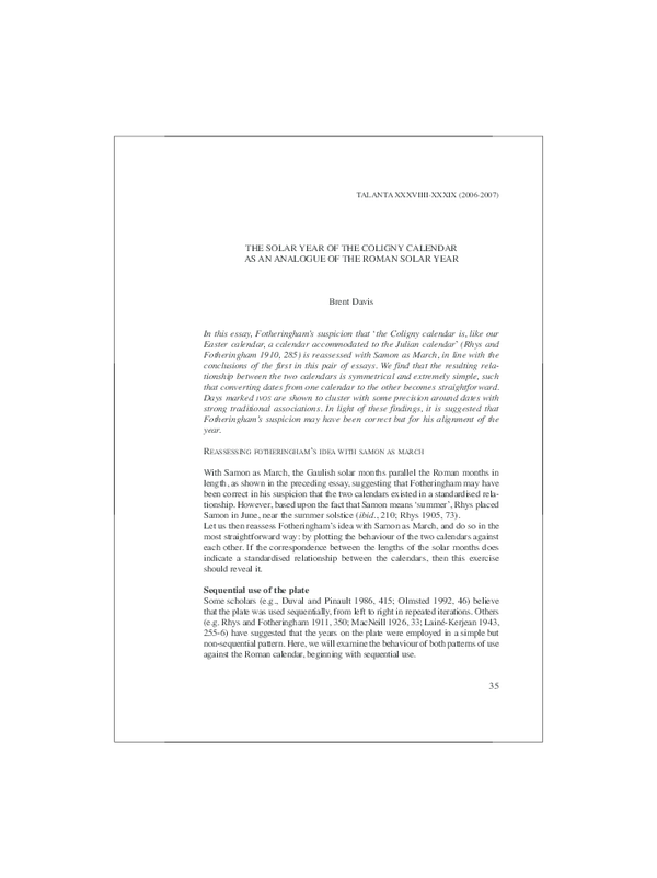 (PDF) The Solar Year of the Coligny Calendar as an Analog of the Roman ...