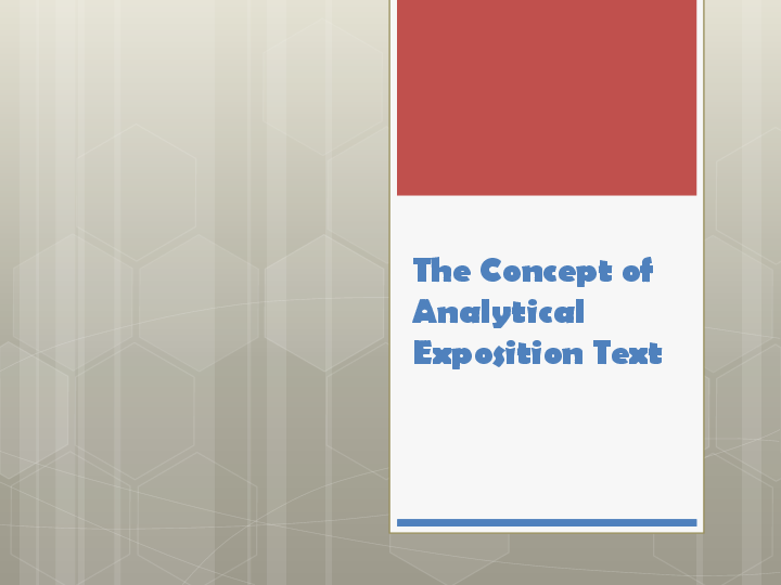 (PDF) The concept of analytical exposition text
