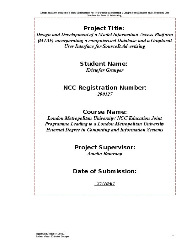 (DOC) Design and Development of a Model Information Access Platform ...