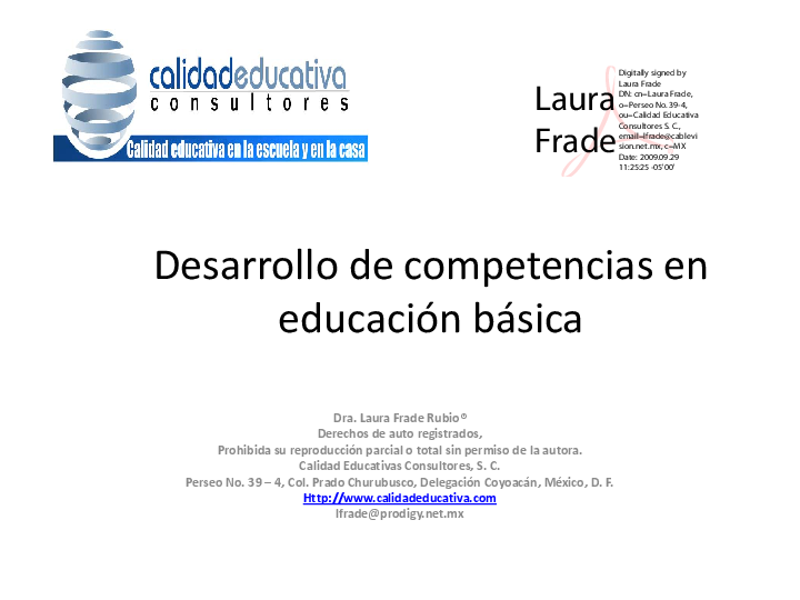 (PDF) laura frade competencias