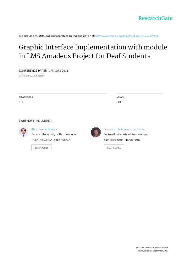 (PDF) Graphic Interface Implementation with module in LMS Amadeus ...