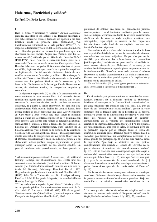 (PDF) Habermas, Facticidad y validez