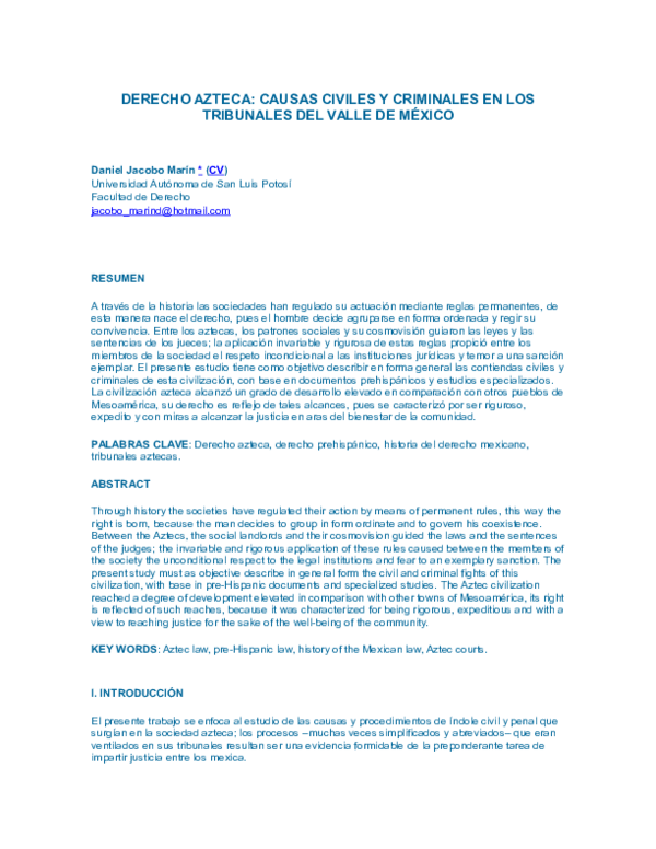 (DOC) DERECHO AZTECA