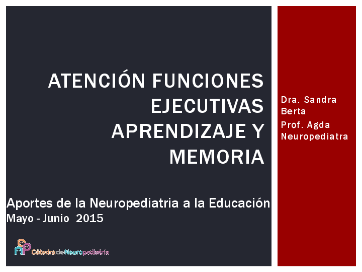 (PDF) Atención. Funciones Ejecutivas. Aprendizaje y Memoria.