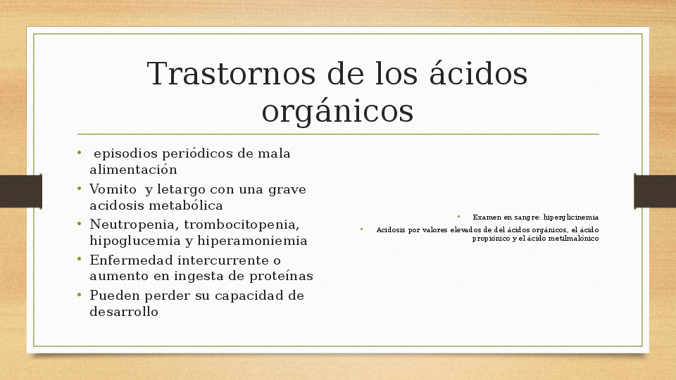 (PPT) Trastornos de los acidos organicos
