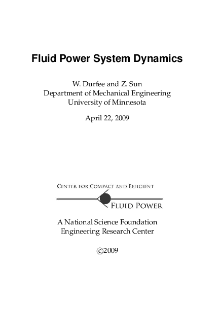 (PDF) Fluid Power System Dynamics