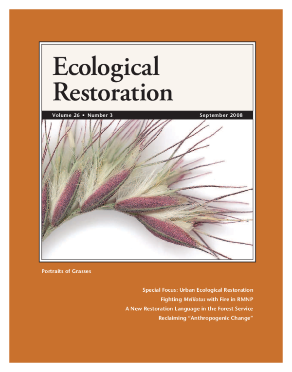 (PDF) Ecological Restoration