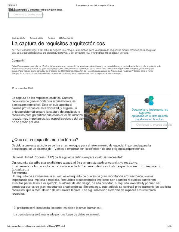 (PDF) Capturing Architectural Requirements en es