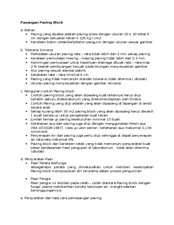 (DOC) Pasangan Paving Block