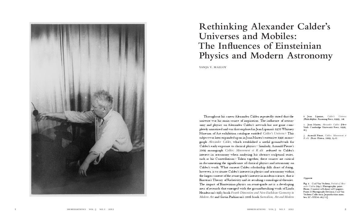 (PDF) Rethinking Alexander Calder's Universes and Mobiles: The ...