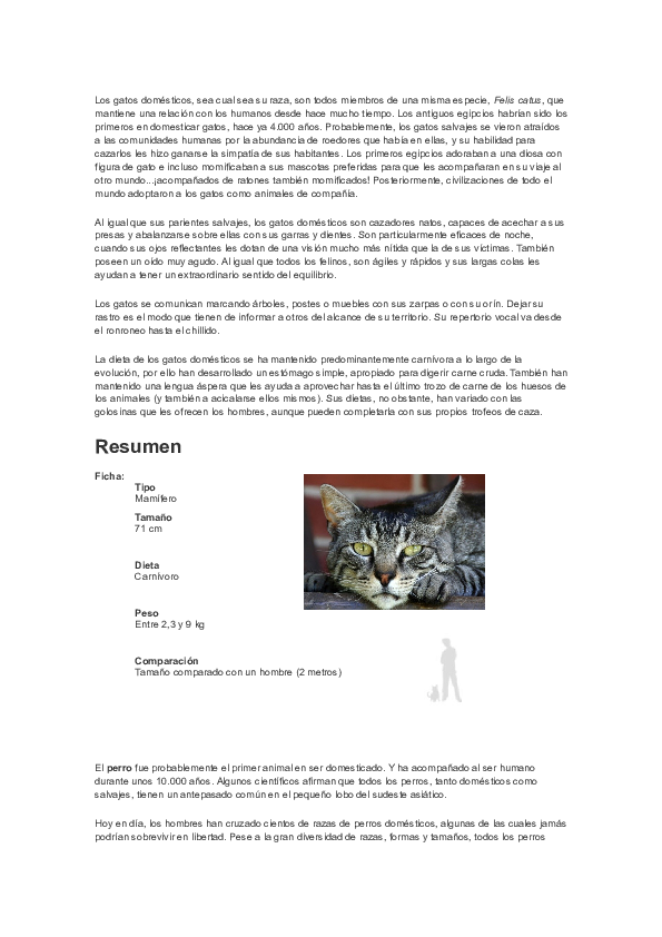 (DOC) Los gatos domesticos