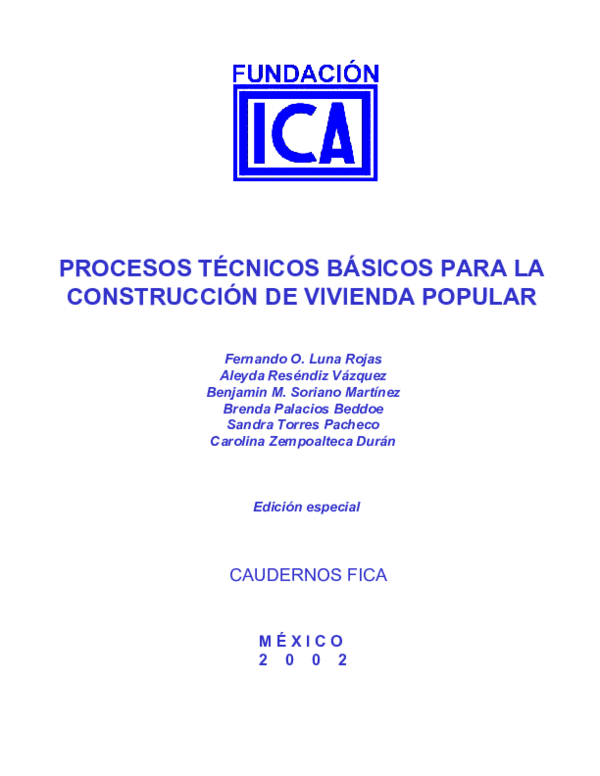 (PDF) Procesos constructivos de Mexico