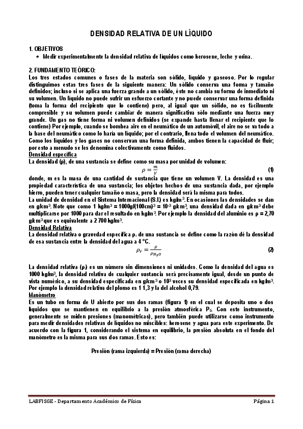 (PDF) DENSIDAD RELATIVA DE UN LÍQUIDO