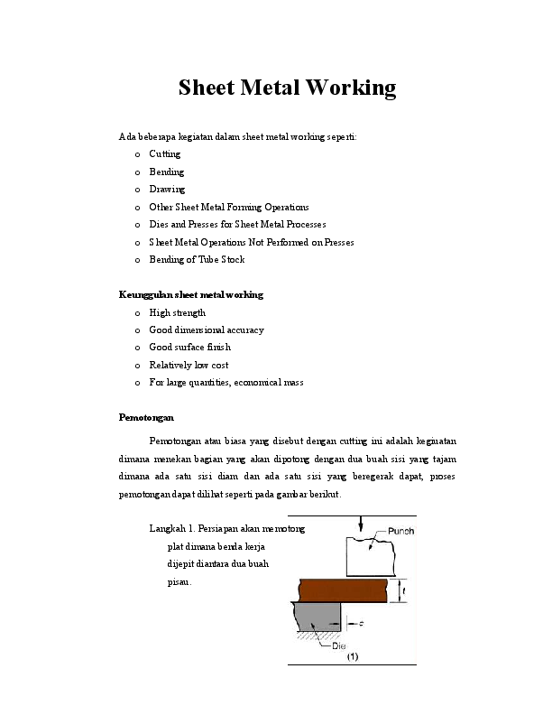 (PDF) Sheet Metal Working
