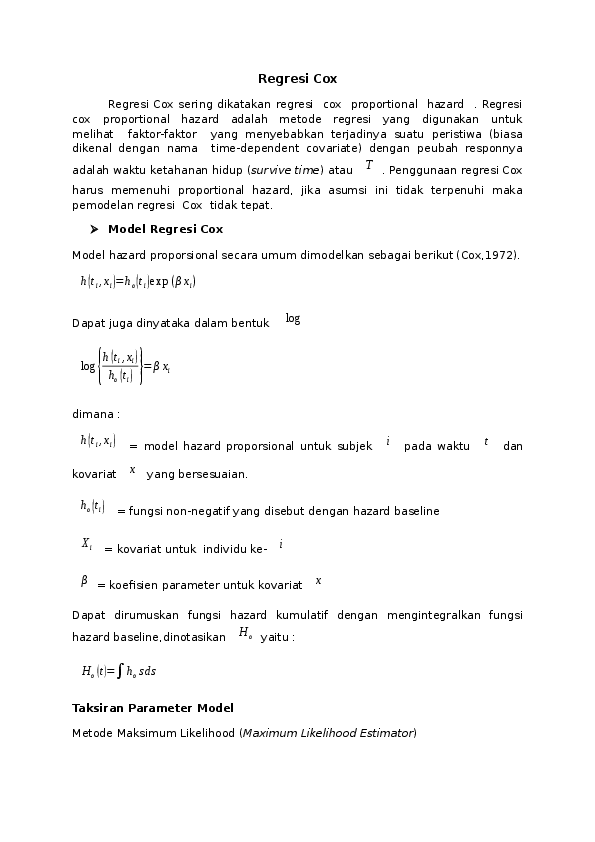 (DOC) Regresi Cox