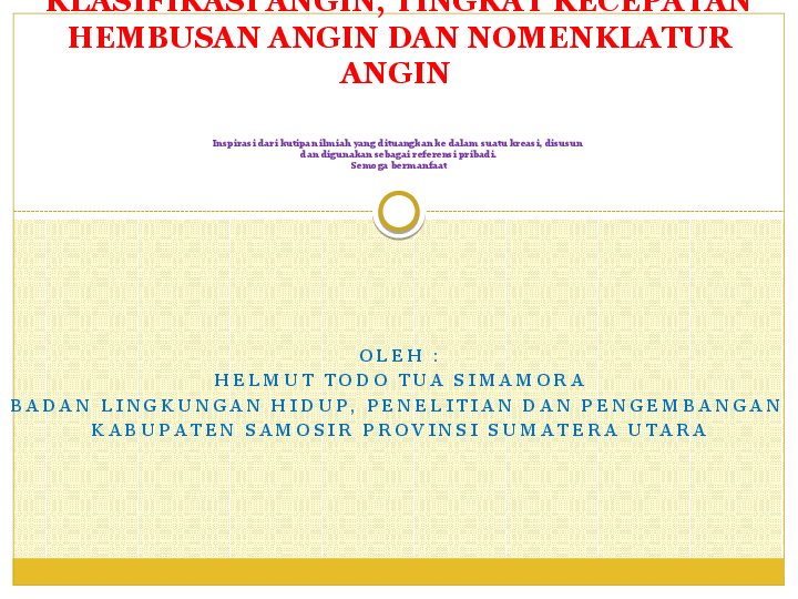 (PPT) KLASIFIKASI ANGIN, TINGKAT KECEPATAN HEMBUSAN ANGIN DAN ...