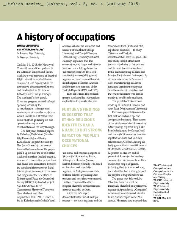 (PDF) A History of Occupations