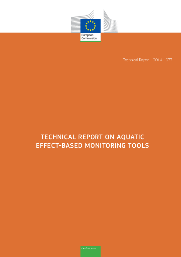 (PDF) TECHNICAL REPORT ON AQUATIC EFFECT-BASED MONITORING TOOLS - 2014 ...