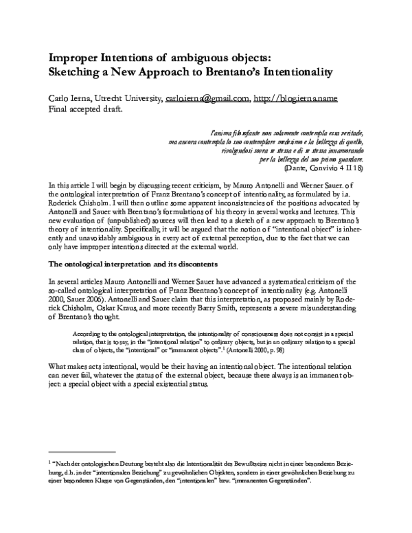 (PDF) Improper Intentions of Ambiguous Objects: Sketching a New ...