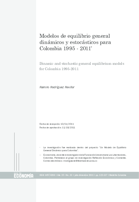 (PDF) Modelos de equilibrio general
