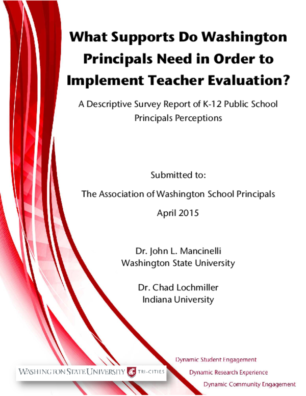 (PDF) Association of Washington School Principal's Report What Supports ...