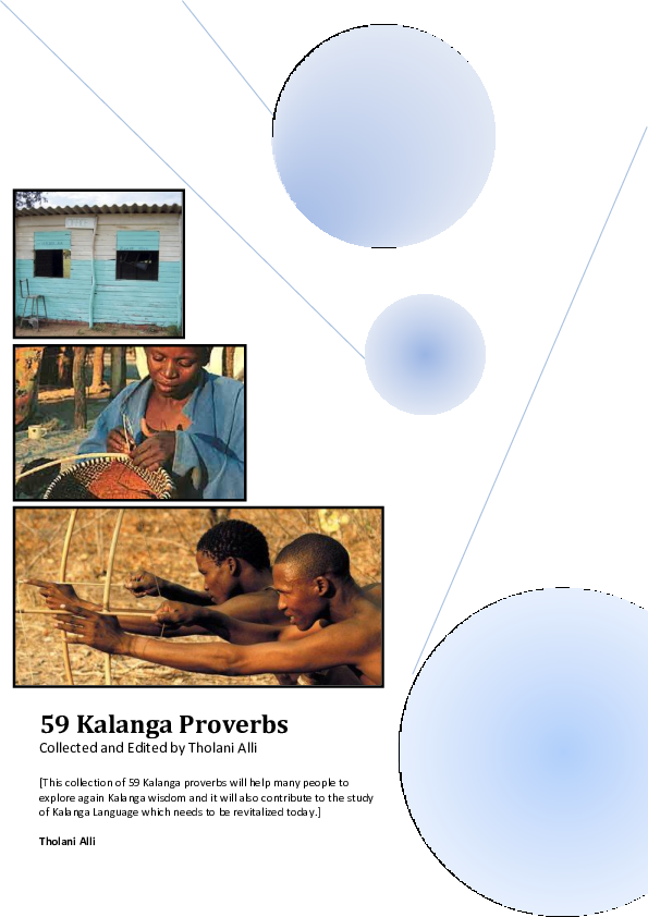 (PDF) 59 Kalanga Proverbs