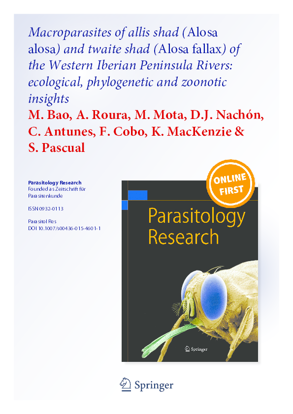 (PDF) Macroparasites of allis shad (Alosa alosa) and twaite shad (Alosa ...