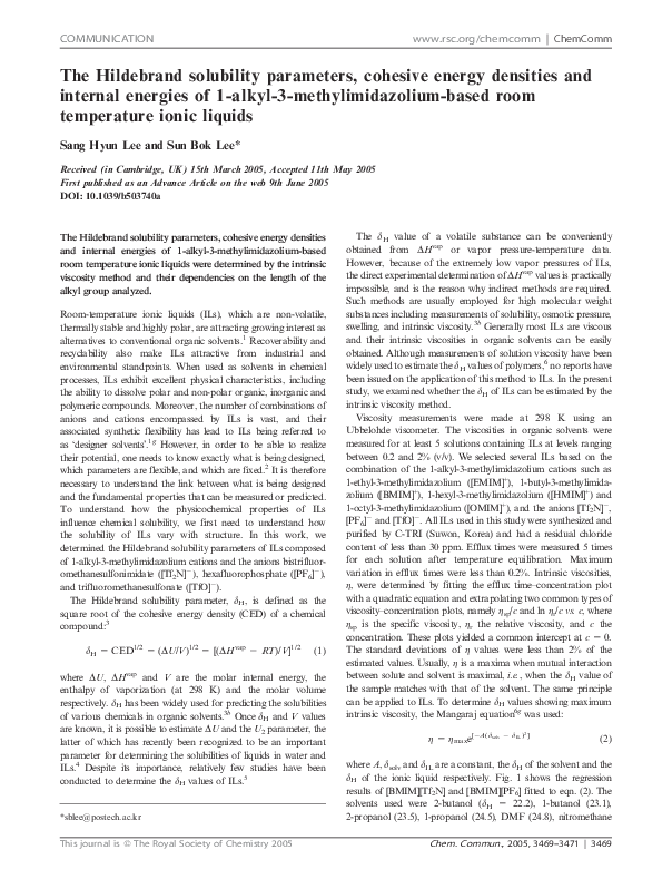(PDF) Modification of Hildebrand's viscosity equation | T Sridhar ...
