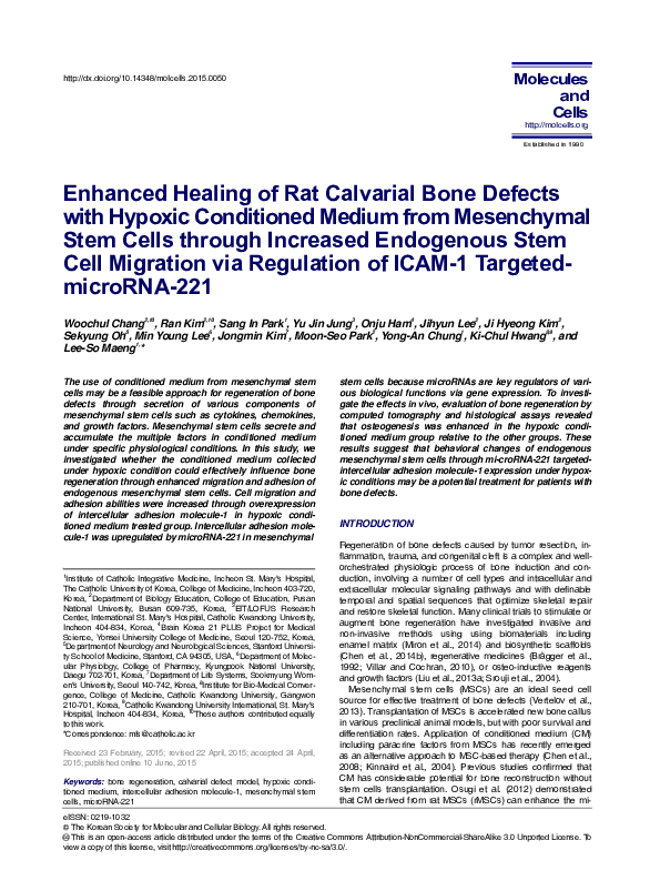 (PDF) Enhanced Healing of Rat Calvarial Bone Defects with Hypoxic ...