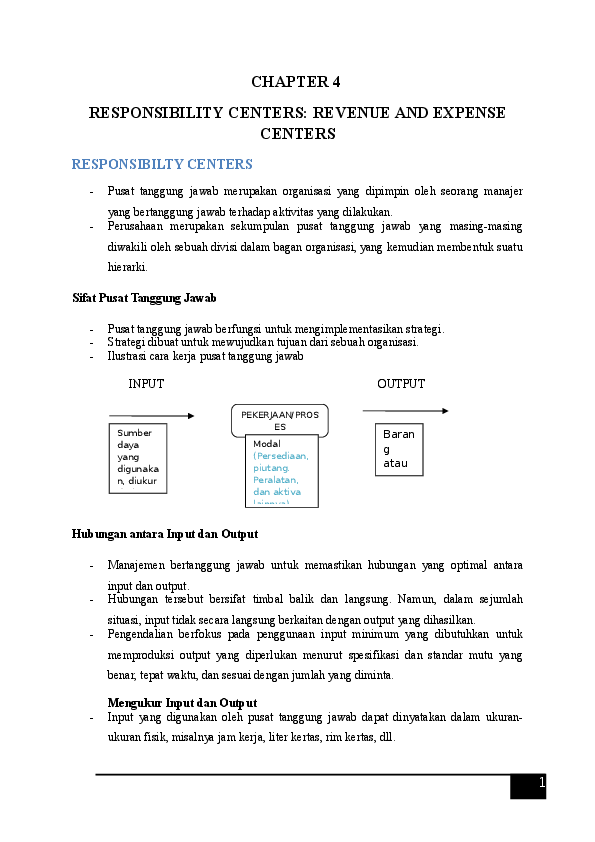 (DOC) RESPONSIBILITY CENTERS