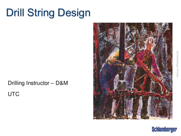 (PDF) Drill String Design Drilling Instructor – D&M UTC