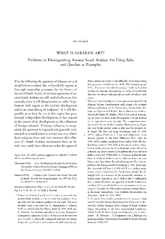 (PDF) What is Sabaean art? Problems in distinguishing ancient South ...