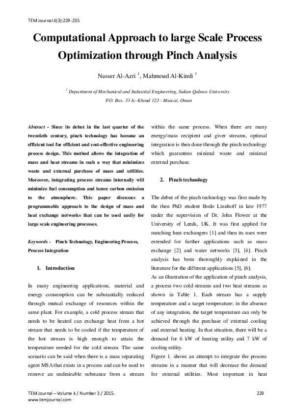 (PDF) Computational Approach to large Scale Process Optimization ...