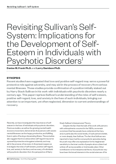 (PDF) Revisiting Sullivan’s Self-System Revisiting Sullivan’s ...