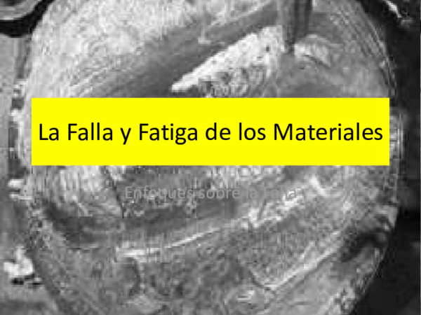 (PDF) La Falla y Fatiga de los Materiales Enfoques sobre la Falla
