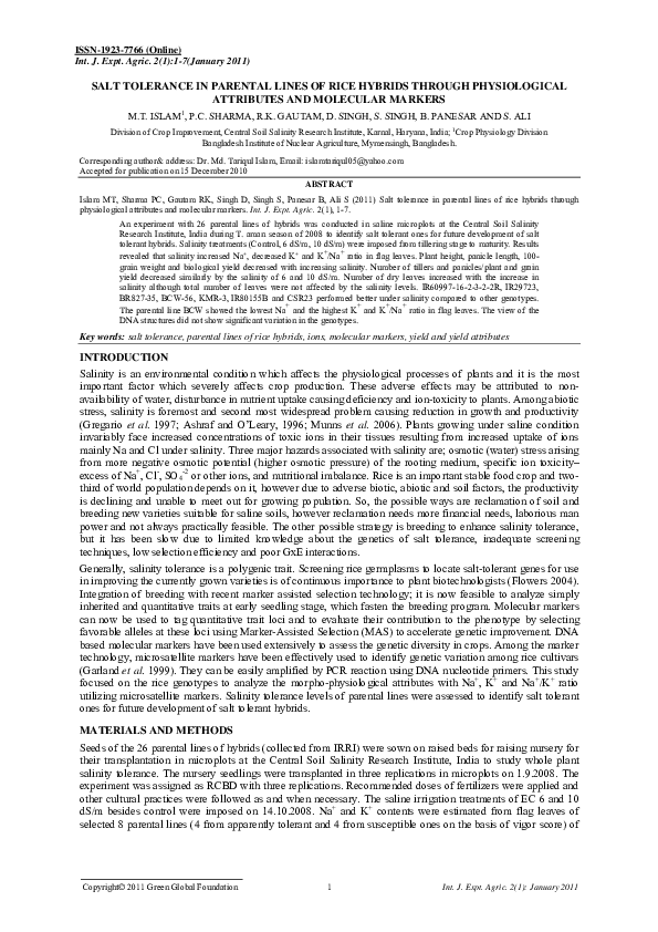 (PDF) Transmembrane transporters and salt tolerance in temperate ...