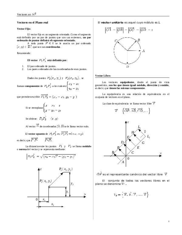 (PDF) Vectores en R²